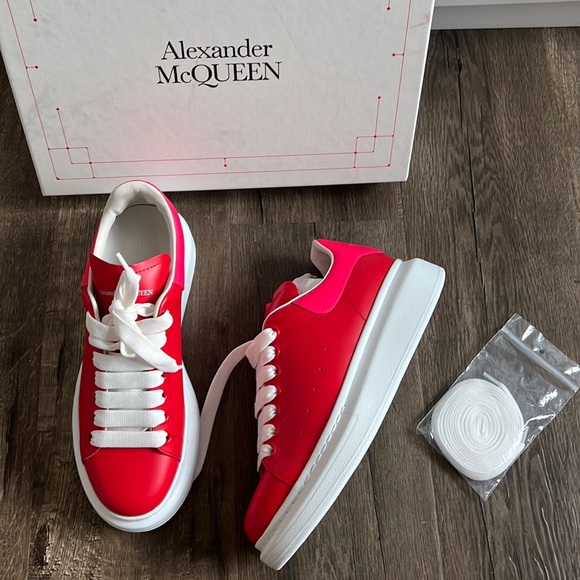Alexander McQueen | Shoes | New Alexander Mcqueen Poppy Red Sneakers ...